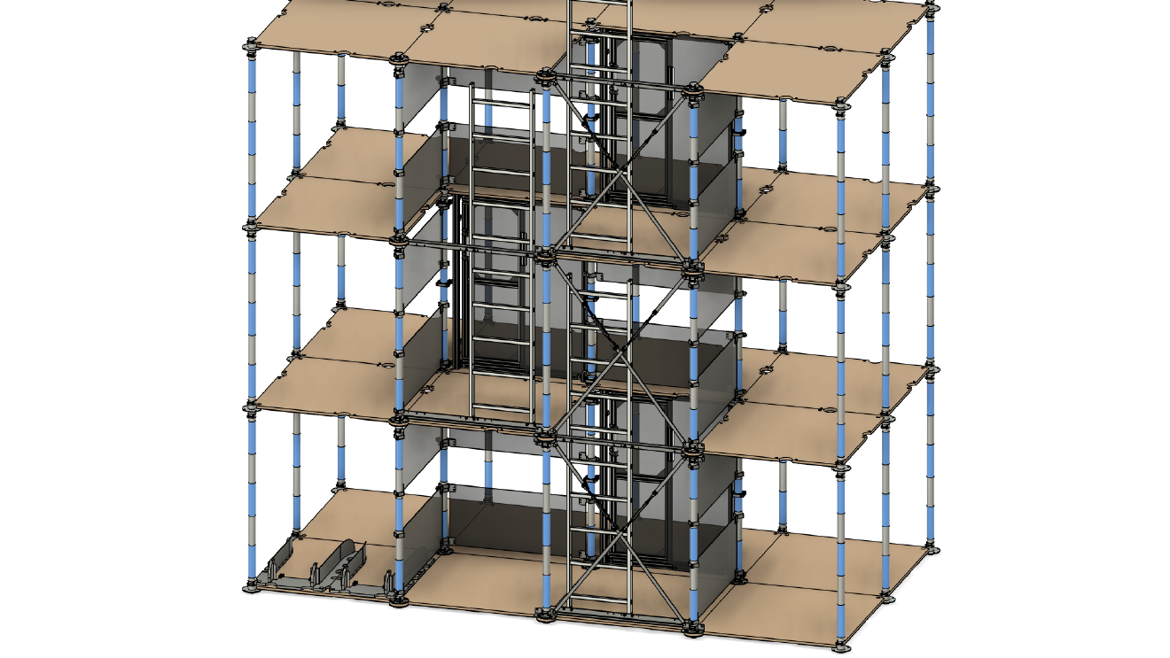 Instock · 53.7 - safety barrier for ladder area with doors for human access