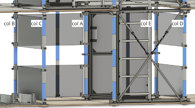 Instock · 53.7 - safety barrier for ladder area with doors for human access