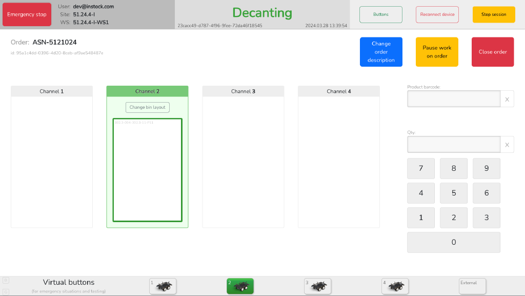 Instock · Decanting