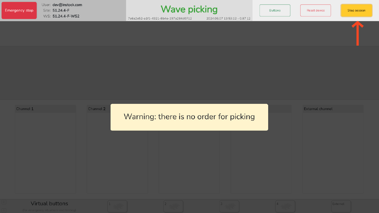 Instock · Wave picking